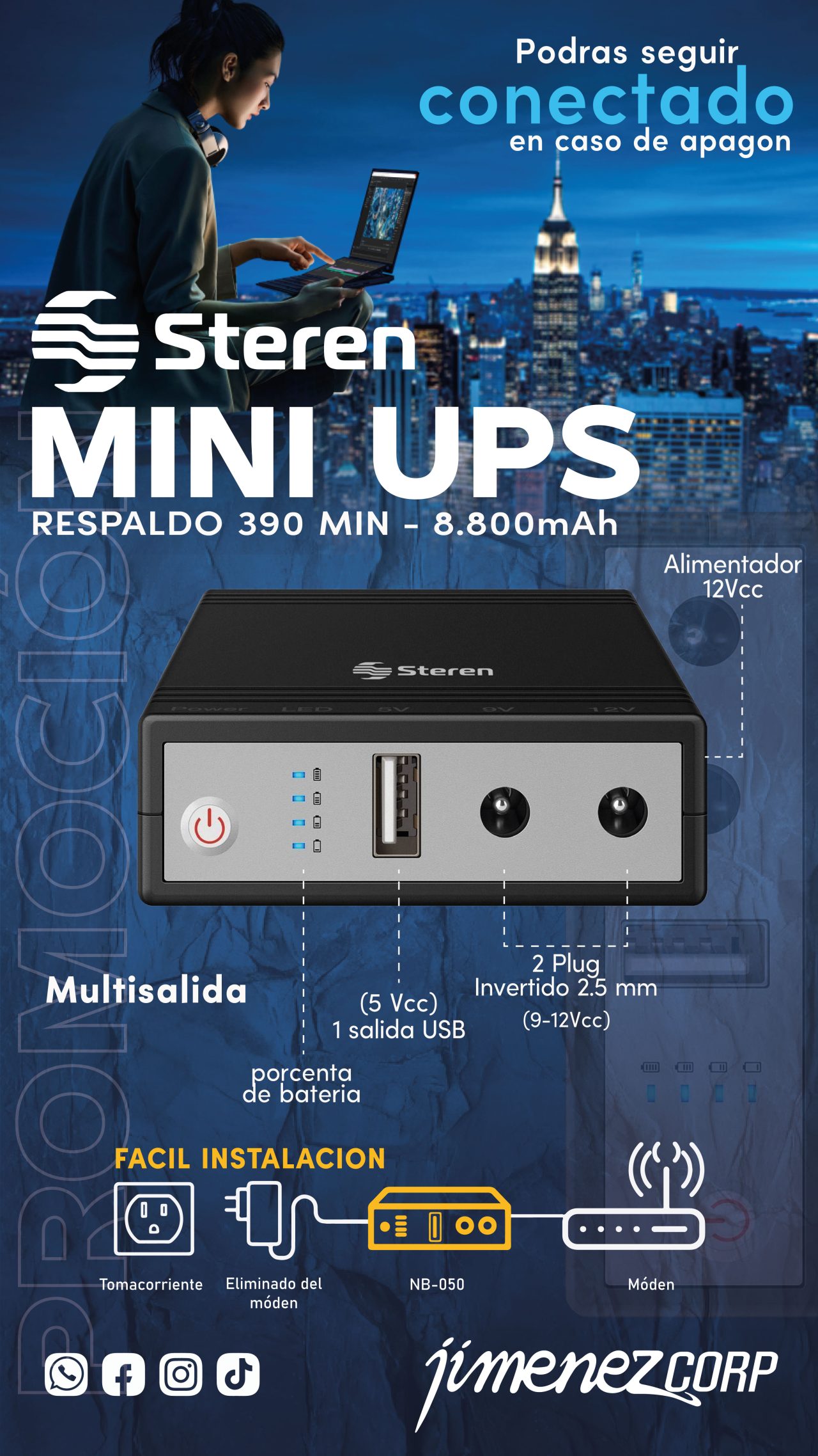 ZOLAR CAJA P/BREAKER 2 MODULOS RIEL C/T | JIMENEZCORP